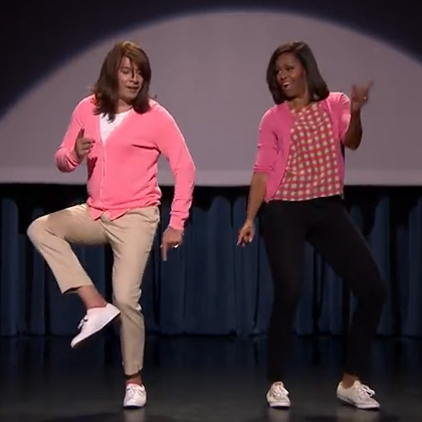 This Made our Day: Jimmy Fallon and First Lady Michelle Obama Trace the ...